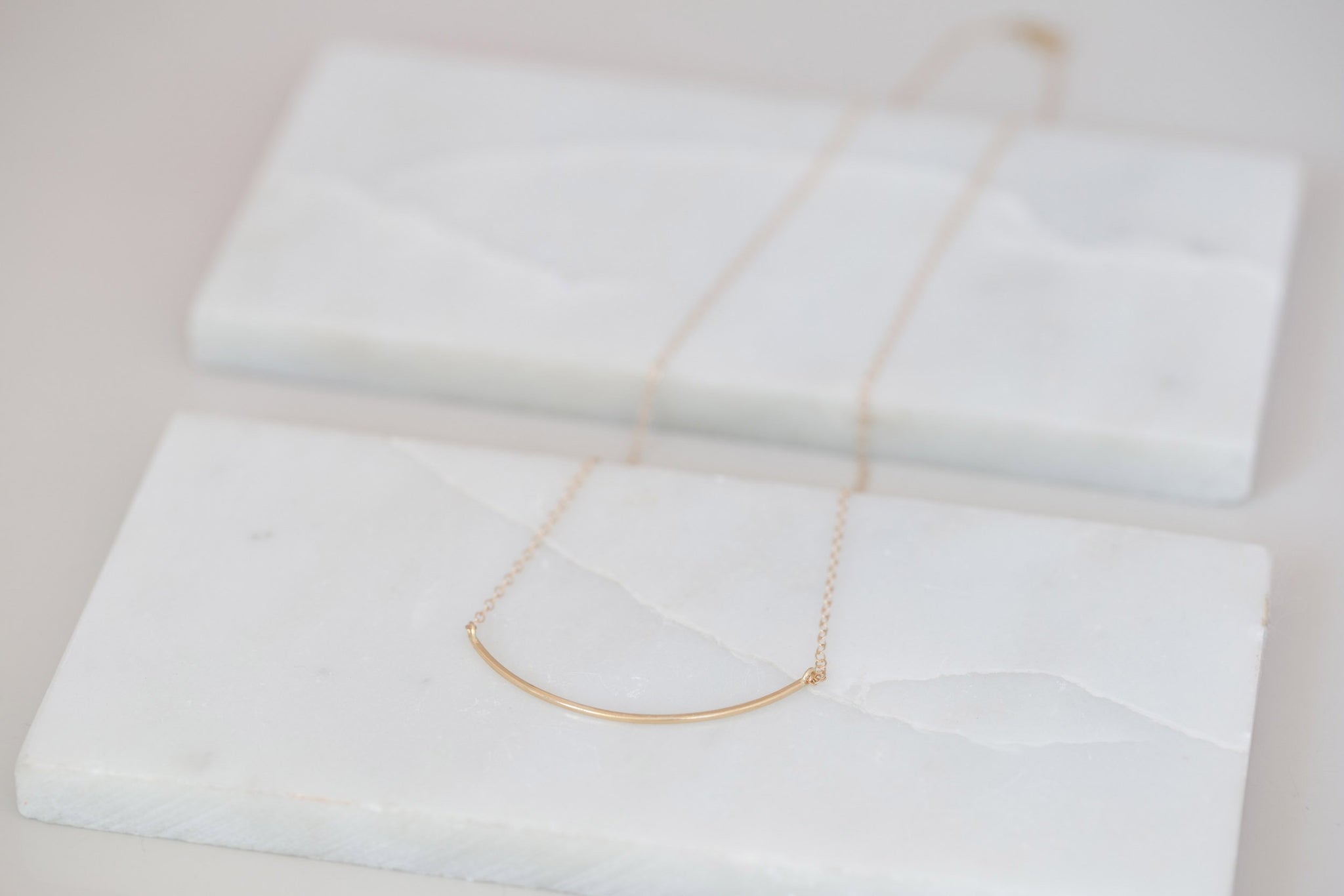 Gold Arc Necklace | 14k Recycled Gold